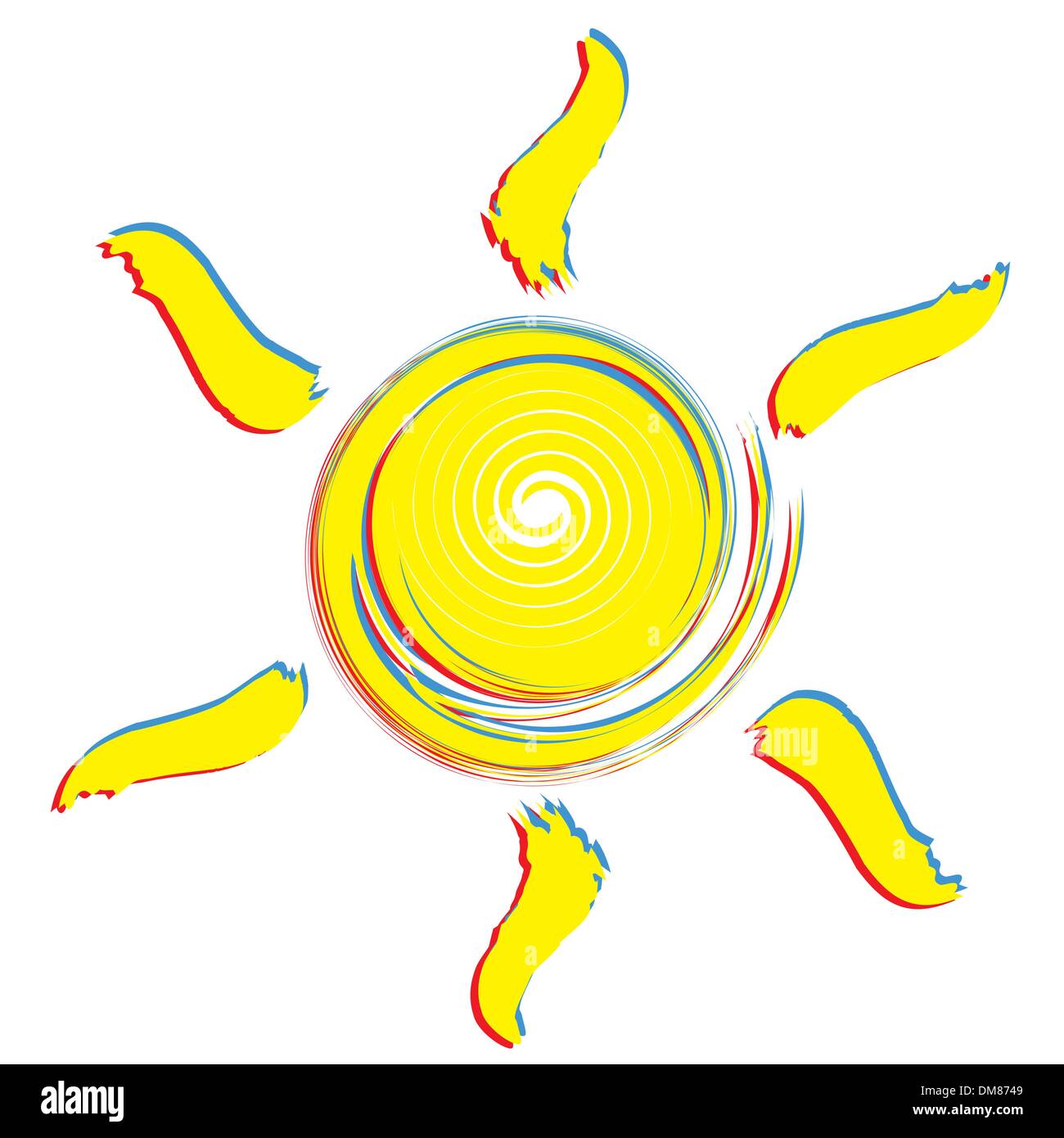 Sun drawing illustration Stock Vector Images - Alamy