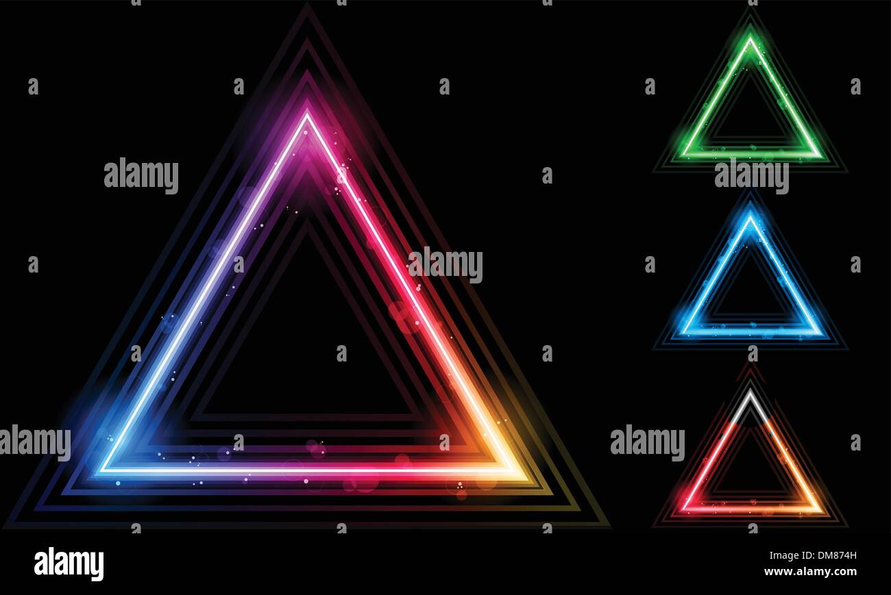 Set of Neon Laser Triangle Border Stock Vector Image & Art - Alamy