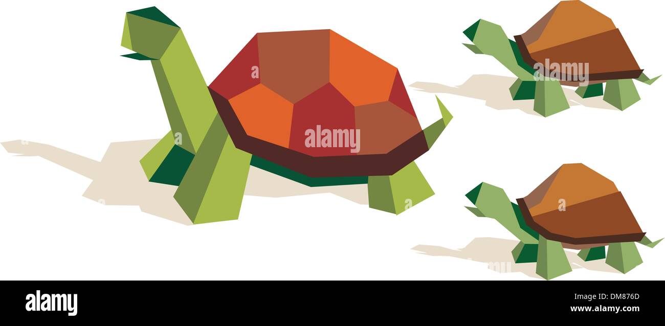 Origami tortoise family Stock Vector Image & Art - Alamy