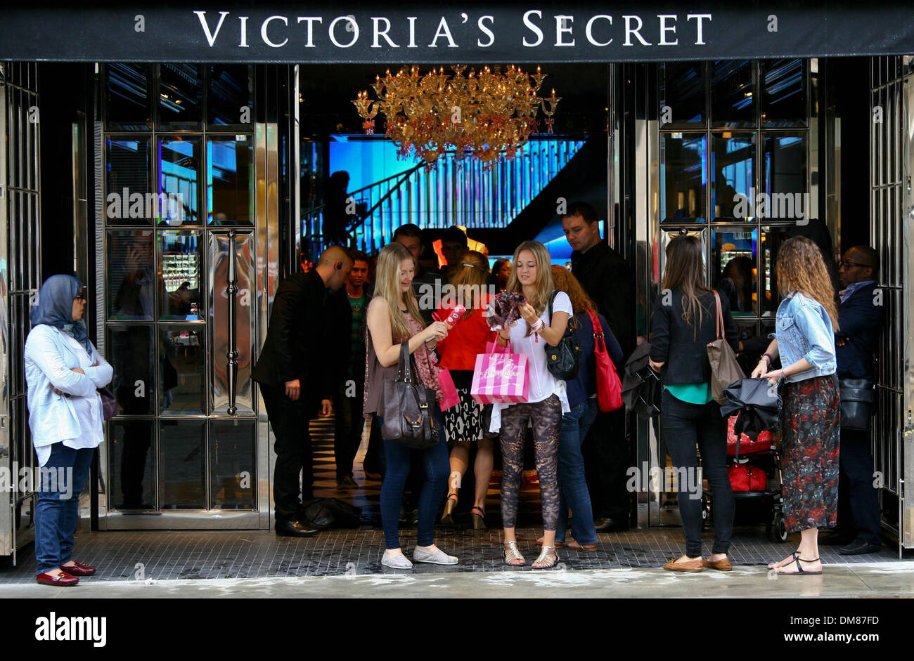 Exterior Views Victoria's Secret London flagship store launch on Bond ...