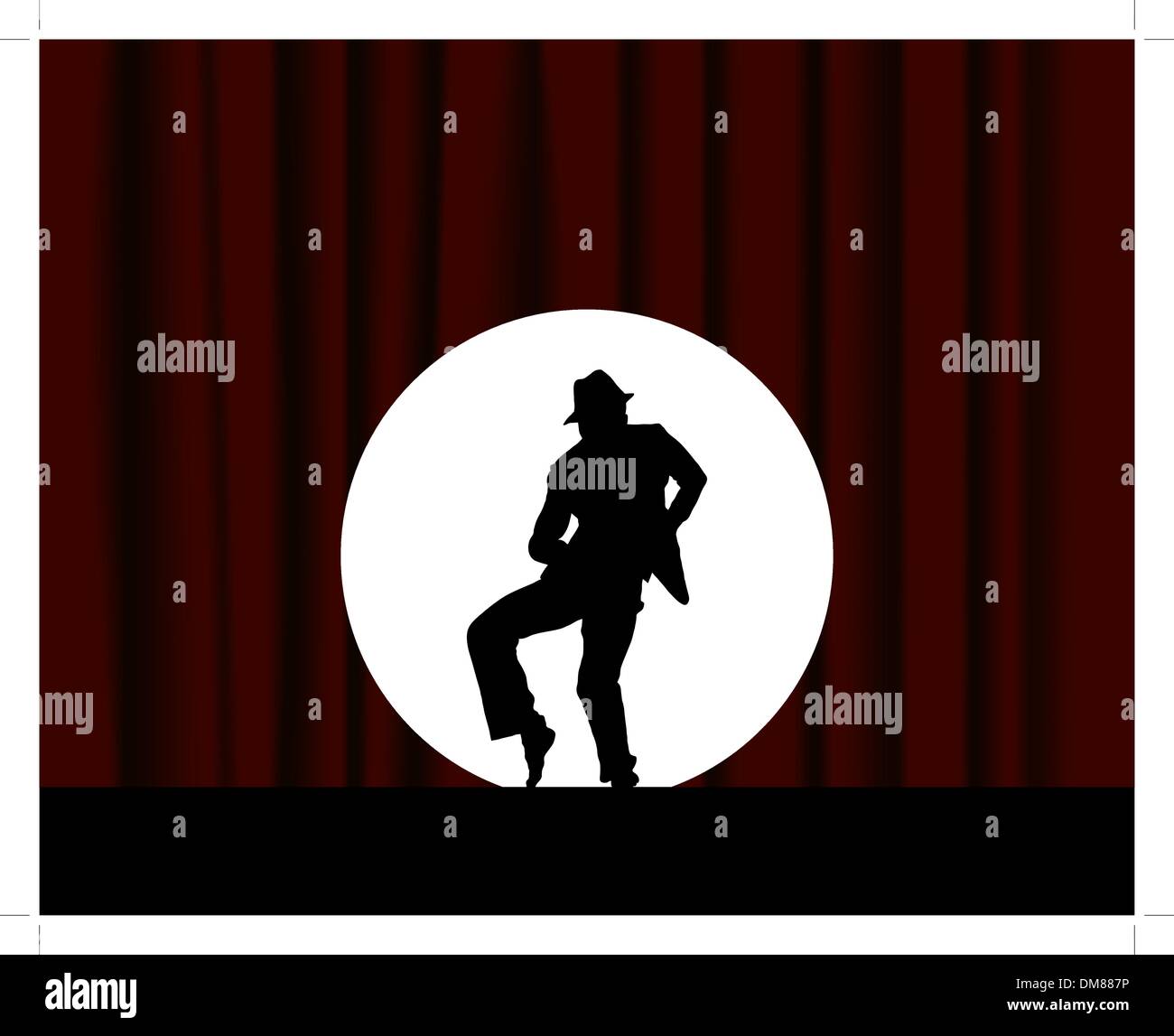 Male dancer stage Stock Vector Images - Alamy