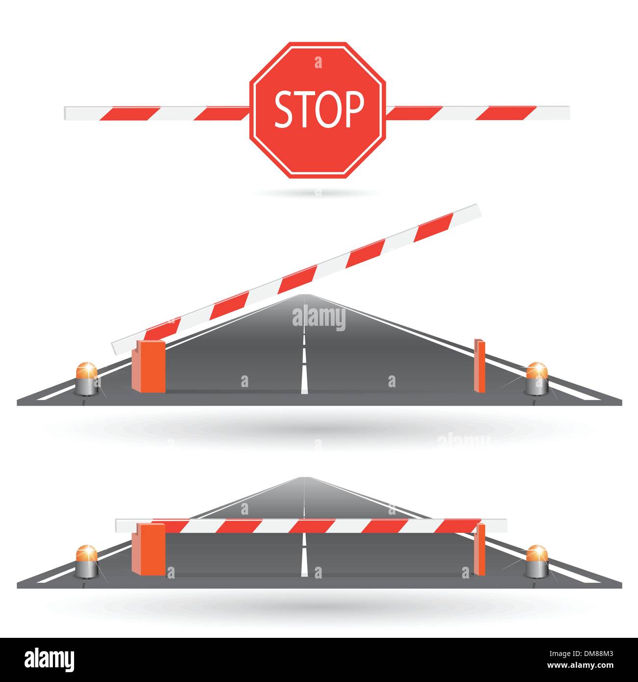 Stop line on road Stock Vector Images - Alamy