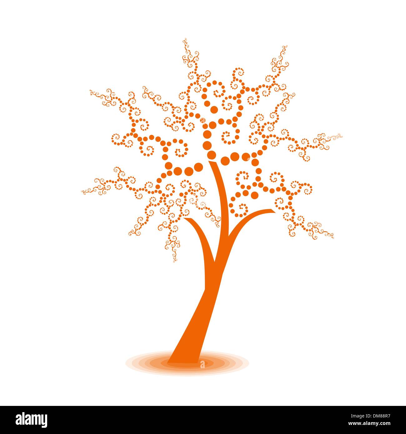 Orange art tree painting Cut Out Stock Images & Pictures - Alamy