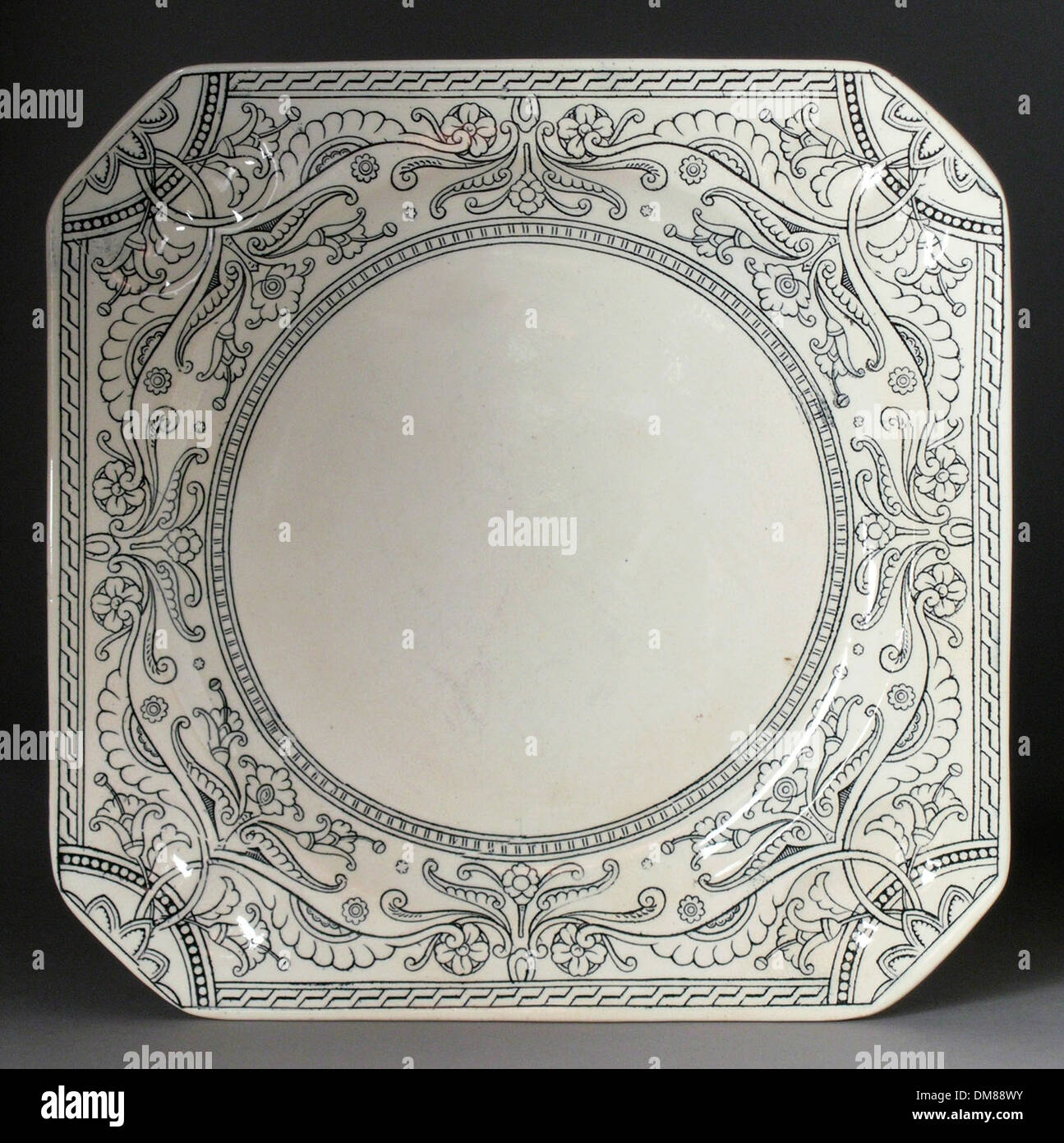 This decorative plate features a 'Shanghai' pattern, which reflects the ...