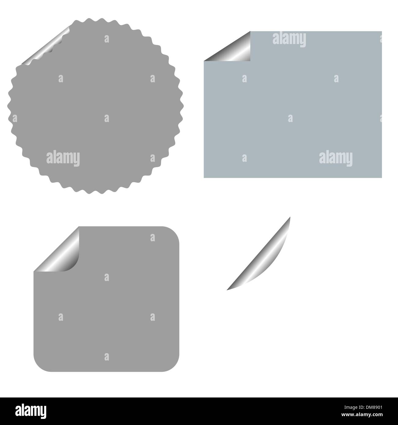 White plastic labels Stock Vector Images - Alamy