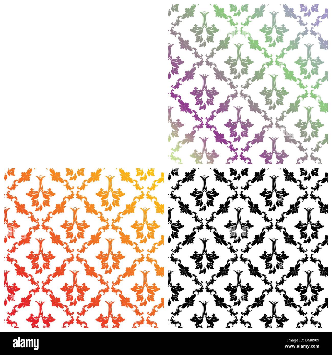 Damask tile art Stock Vector Images - Alamy
