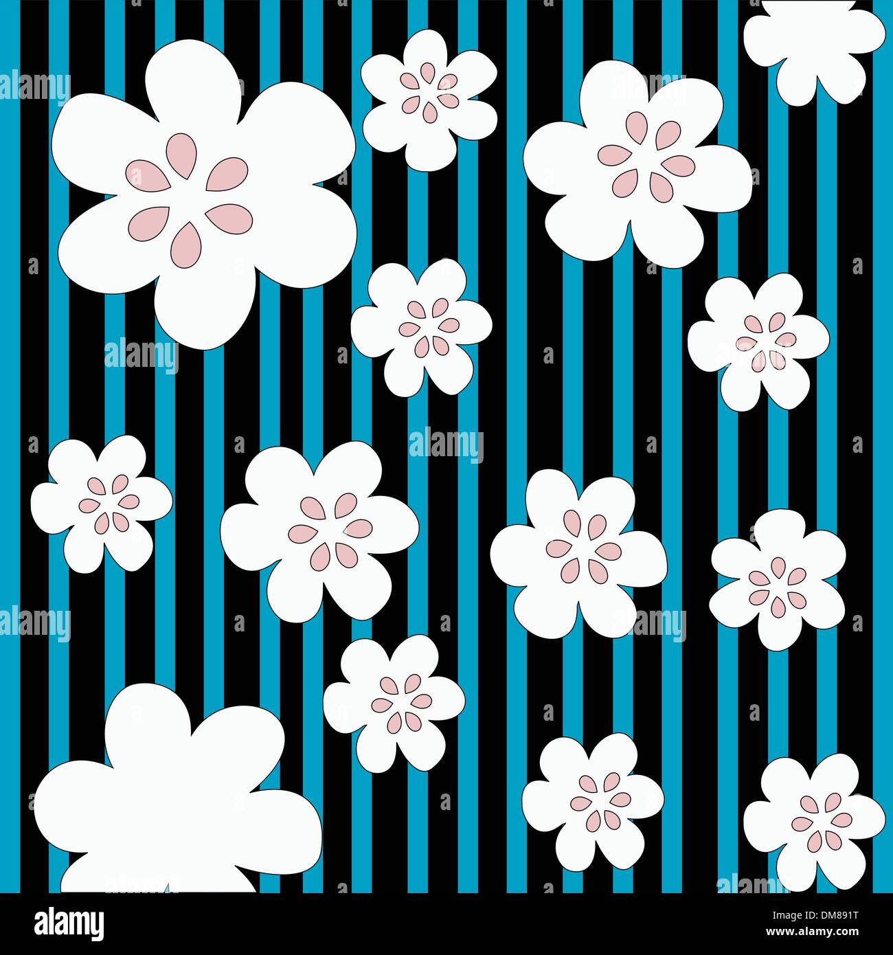 Blossom stripes Stock Vector Images - Alamy