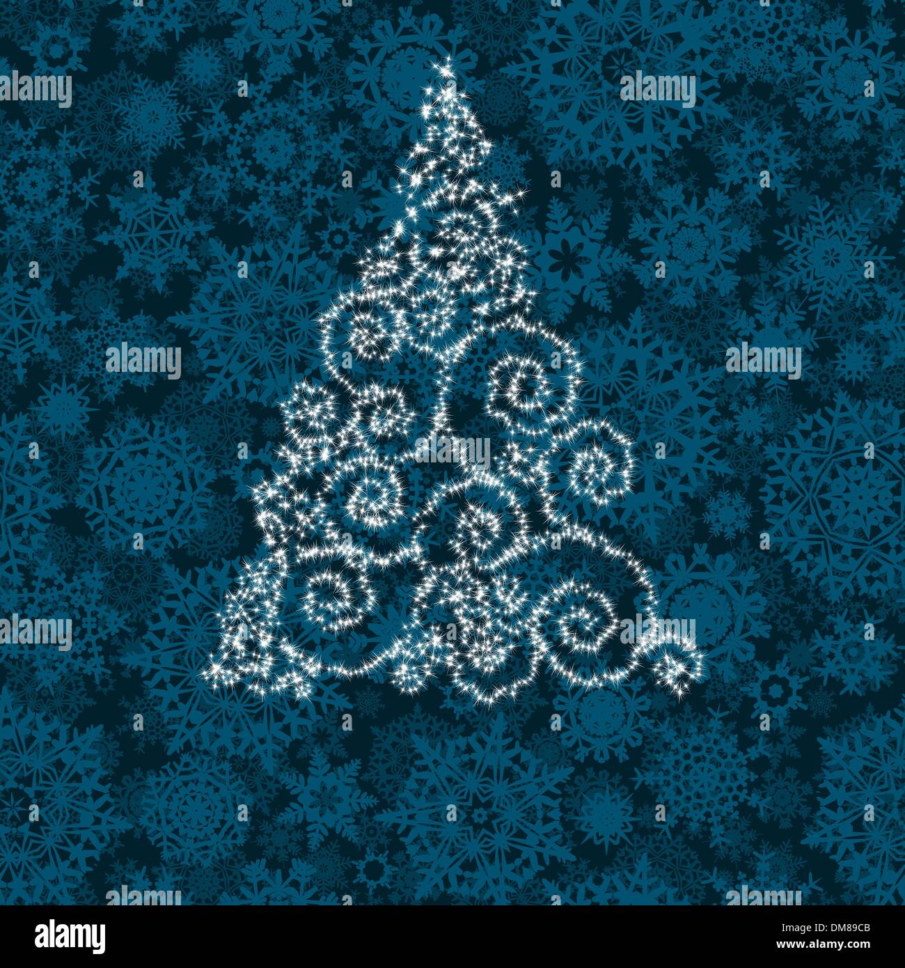 Snowflake illustration on blue Stock Vector Images - Alamy