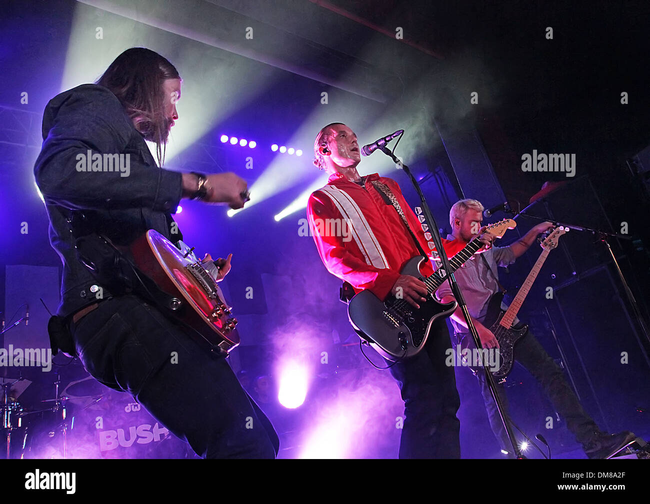 Chris Traynor and Gavin Rossdale and Corey Britz of Bush performing on ...