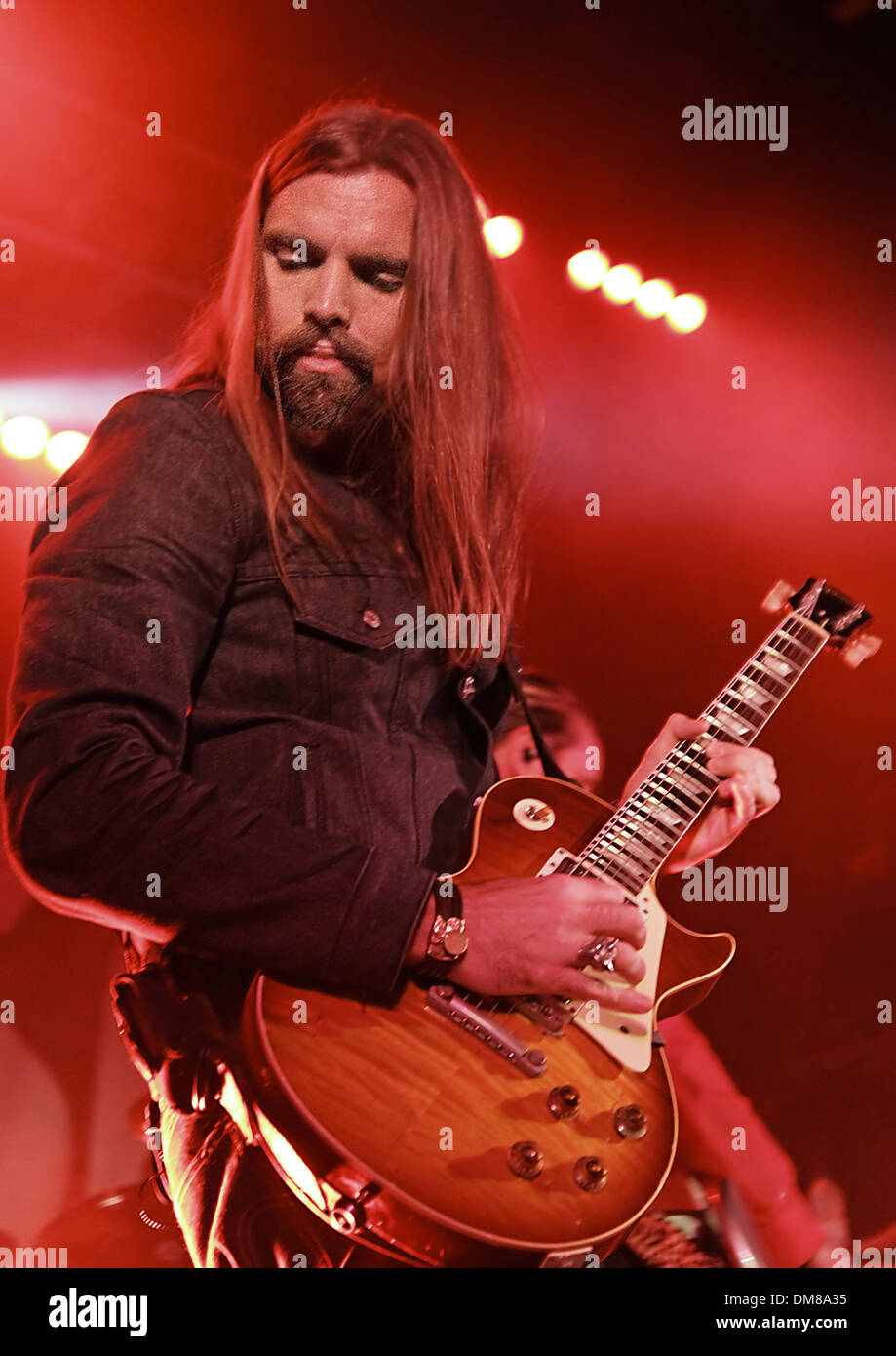 Chris Traynor of Bush performing on stage at Manchester Academy ...