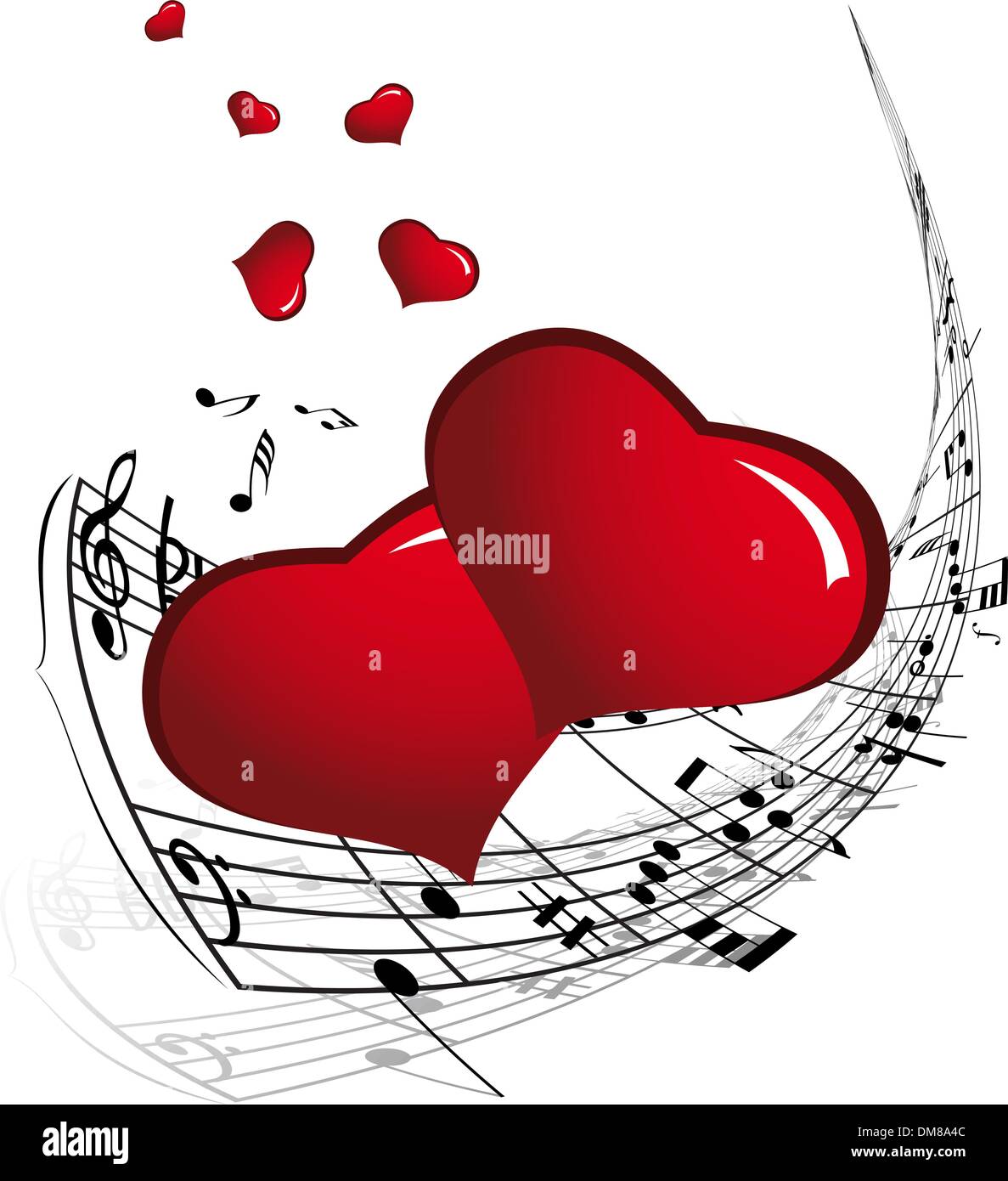 Musical note heart hi-res stock photography and images - Alamy