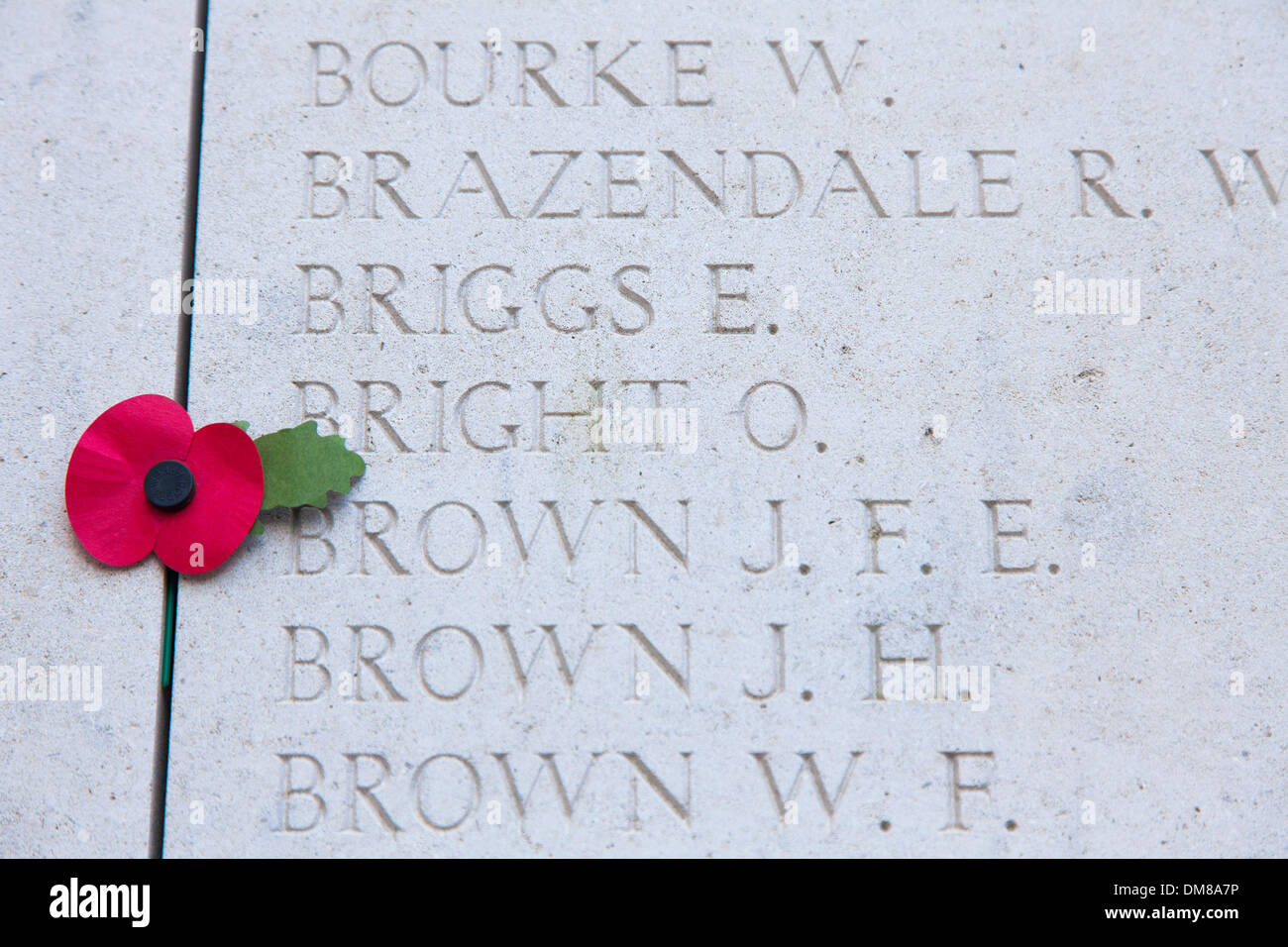 Menin gate names hi-res stock photography and images - Alamy