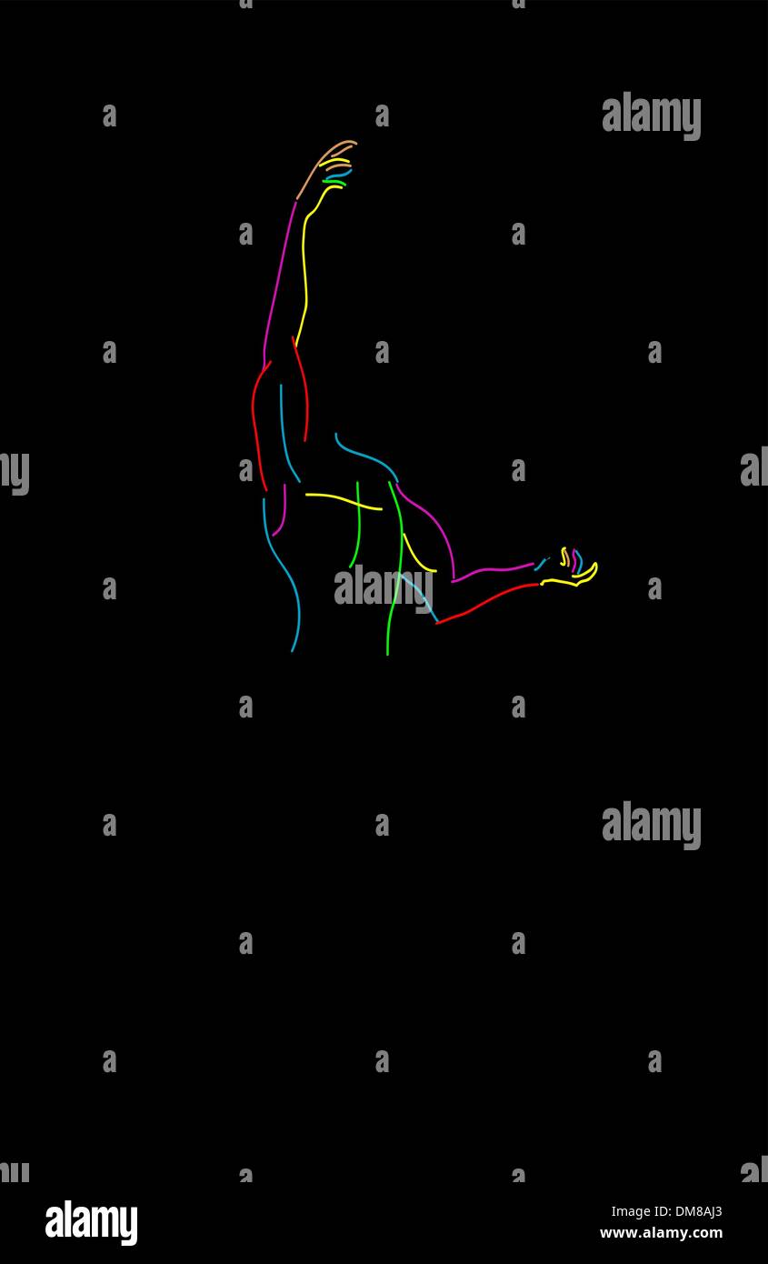 Stylized fitness art Stock Vector Images - Alamy