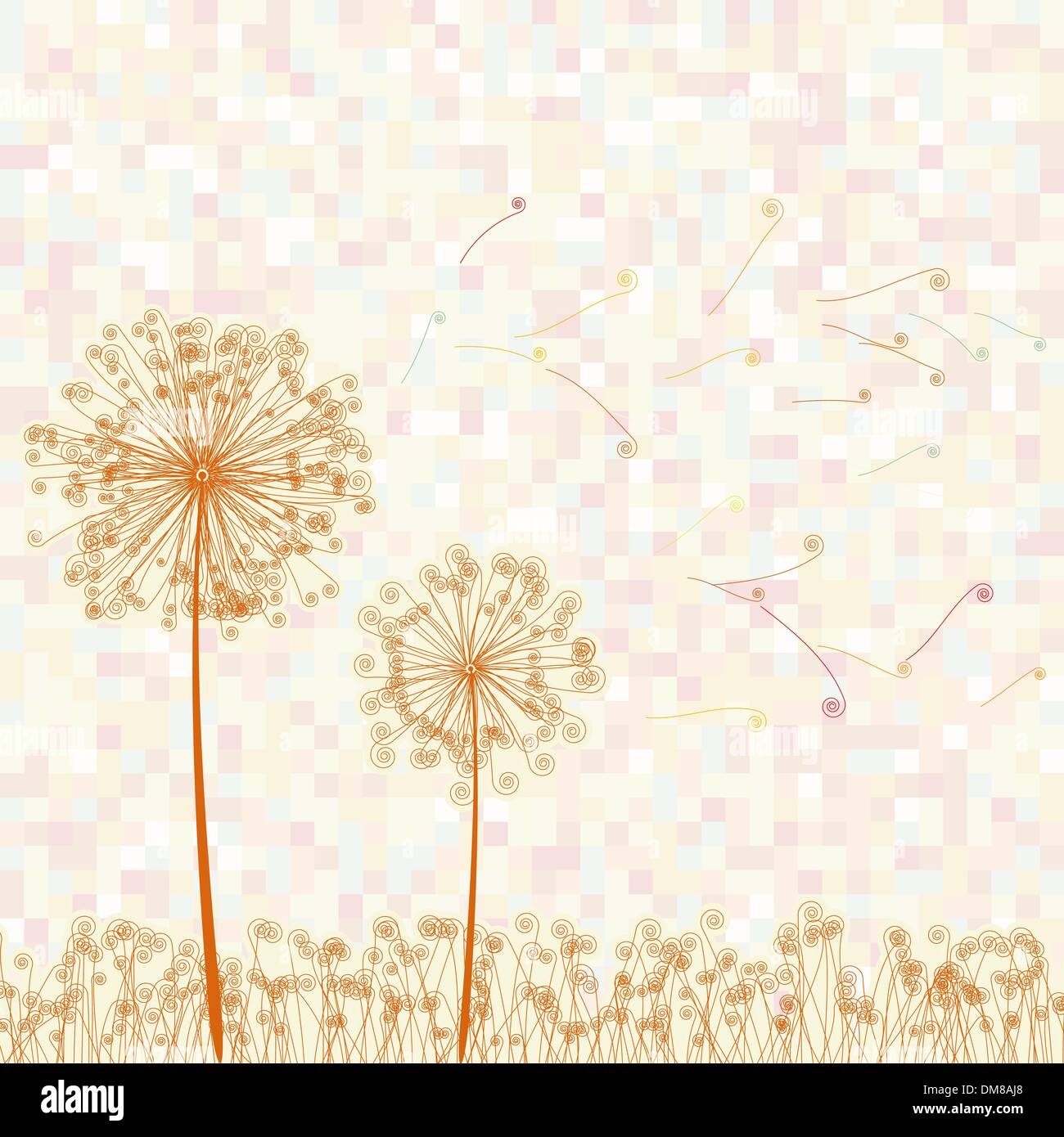 Abstract colorful dandelion. EPS 8 Stock Vector Image & Art - Alamy