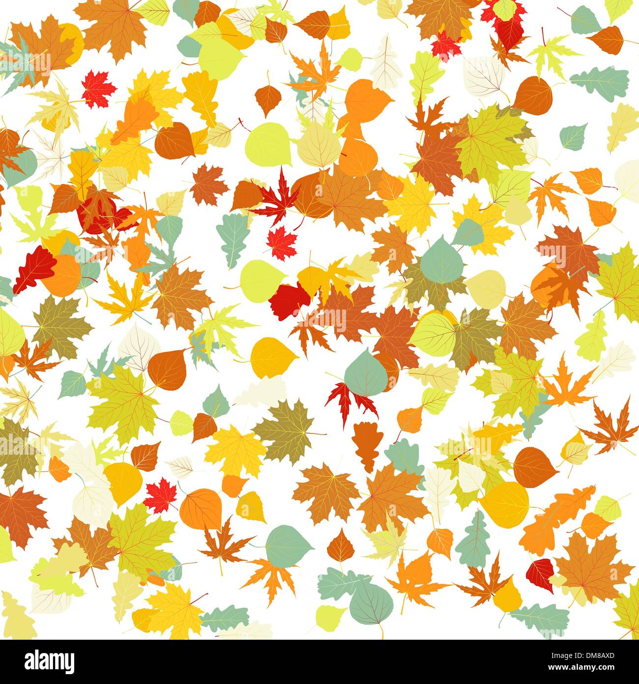 Pattern with autumn leafs. EPS 8 Stock Vector Image & Art - Alamy