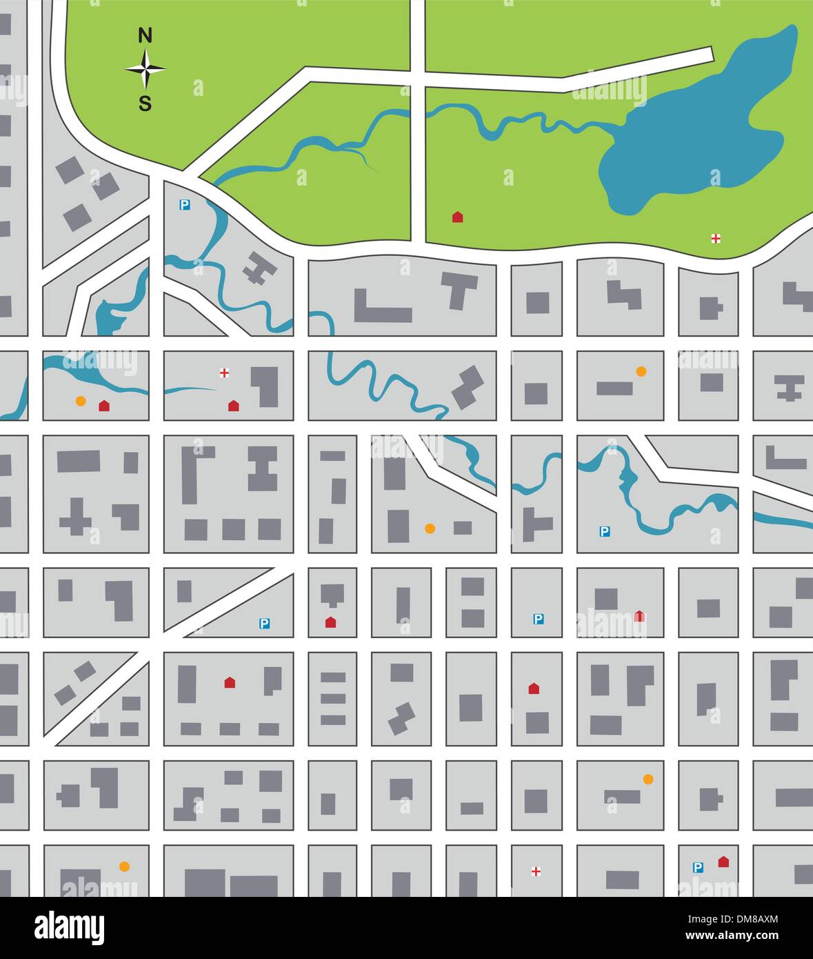 abstract city map Stock Vector Image & Art - Alamy