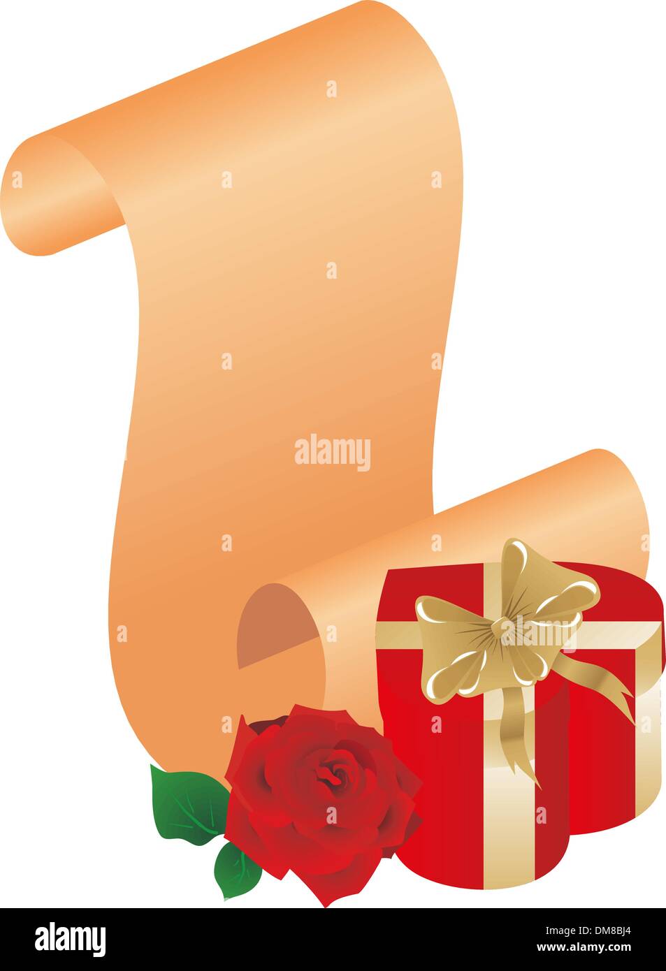 With a scroll Stock Vector Images - Alamy