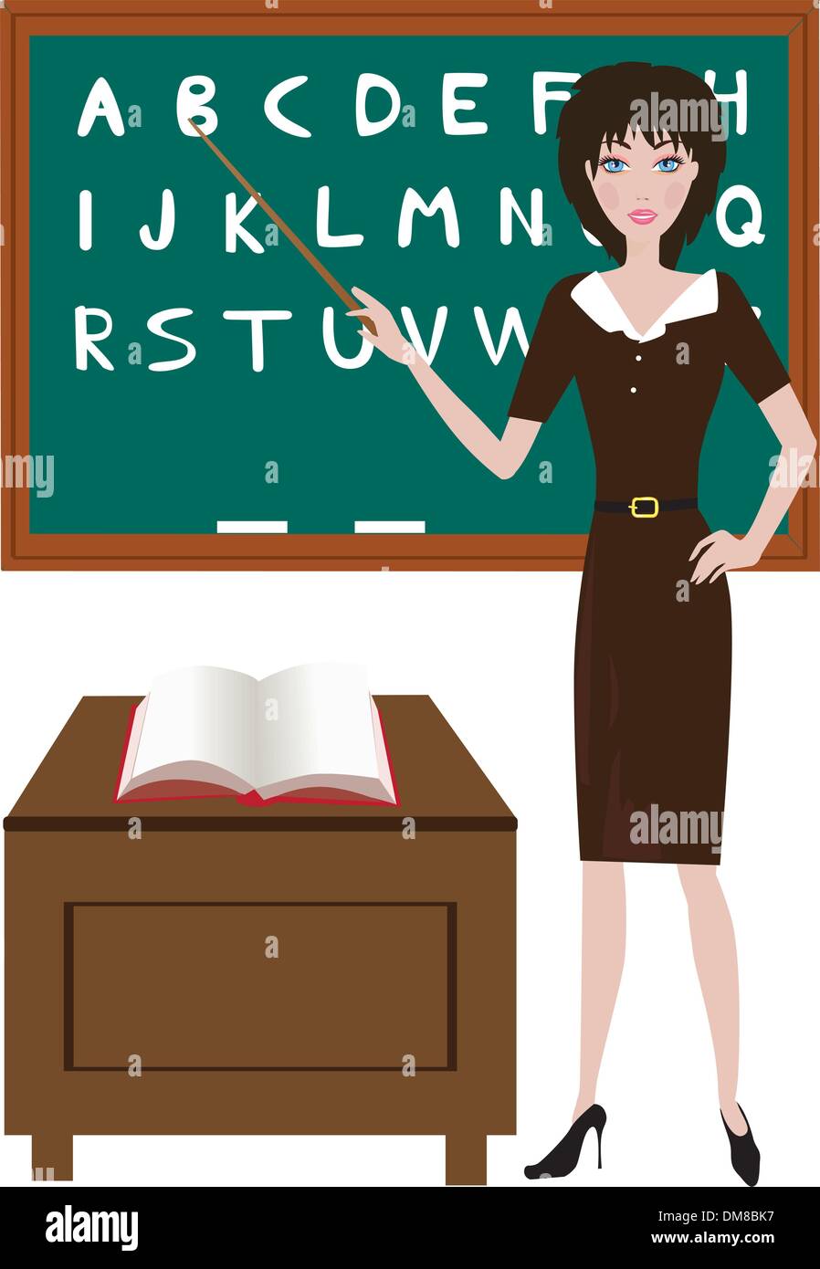 Teacher vector vectors hi-res stock photography and images - Alamy