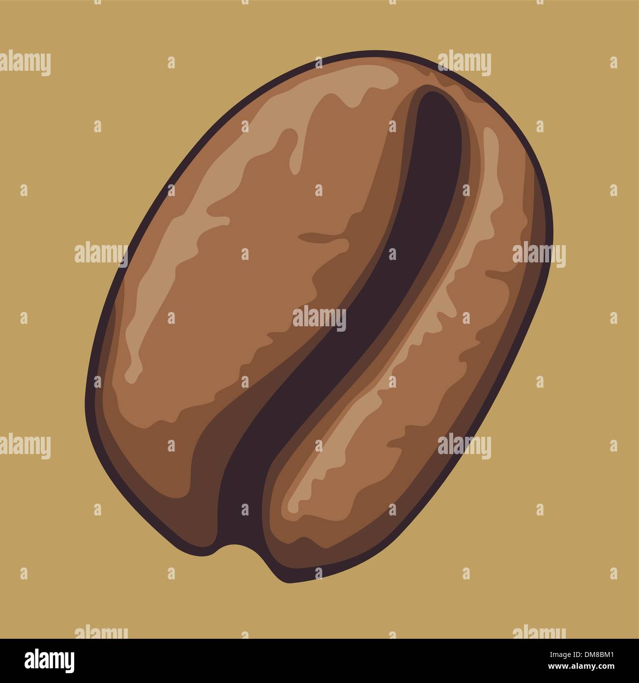 Coffee bean on brown Stock Vector Images - Alamy