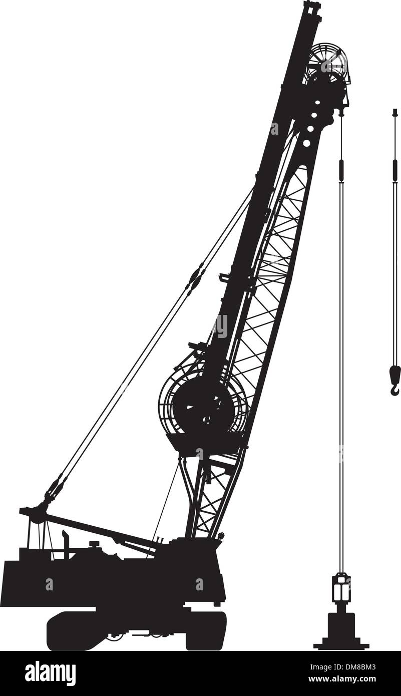 Construction crane isolated Stock Vector Images - Alamy