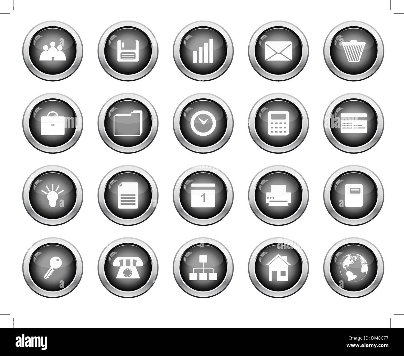 business and office icons set Stock Vector Image & Art - Alamy