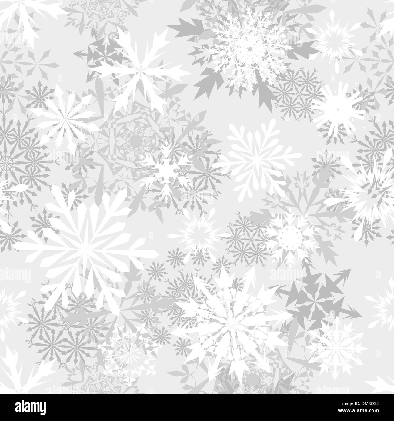 Snowflakes seamless pattern design Black and White Stock Photos ...