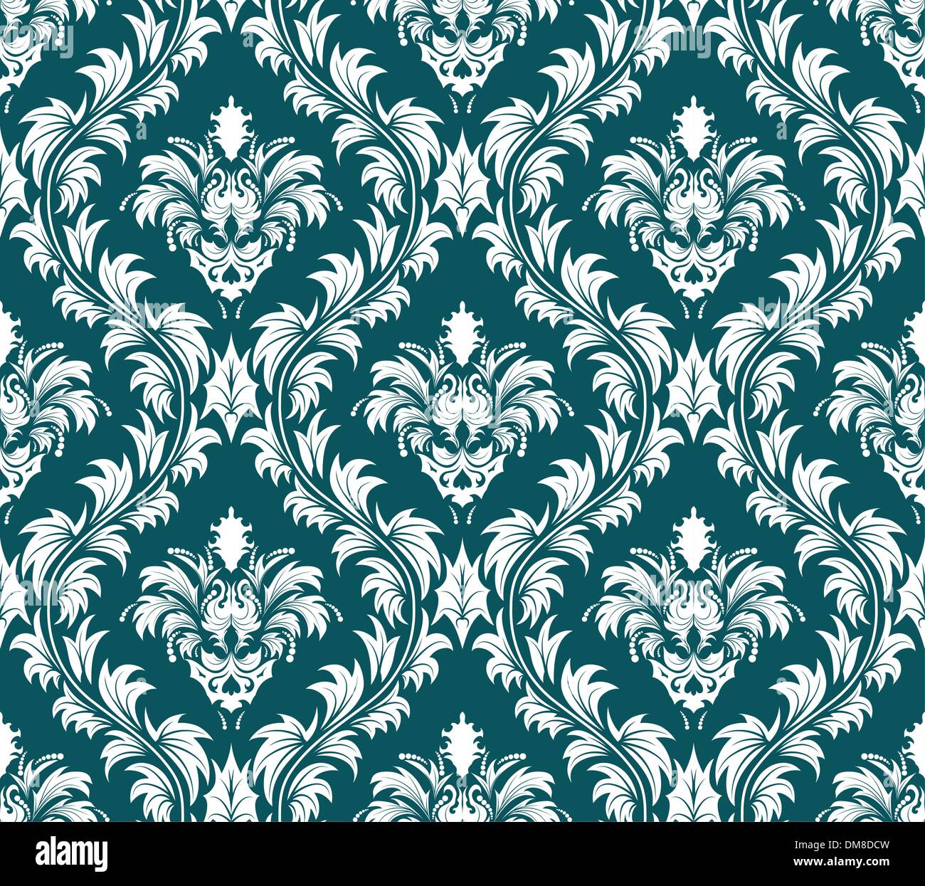 seamless damask pattern Stock Vector Image & Art - Alamy
