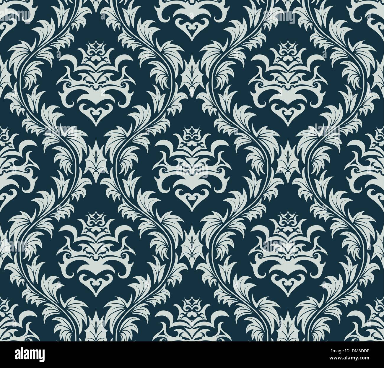 seamless damask pattern Stock Vector Image & Art - Alamy