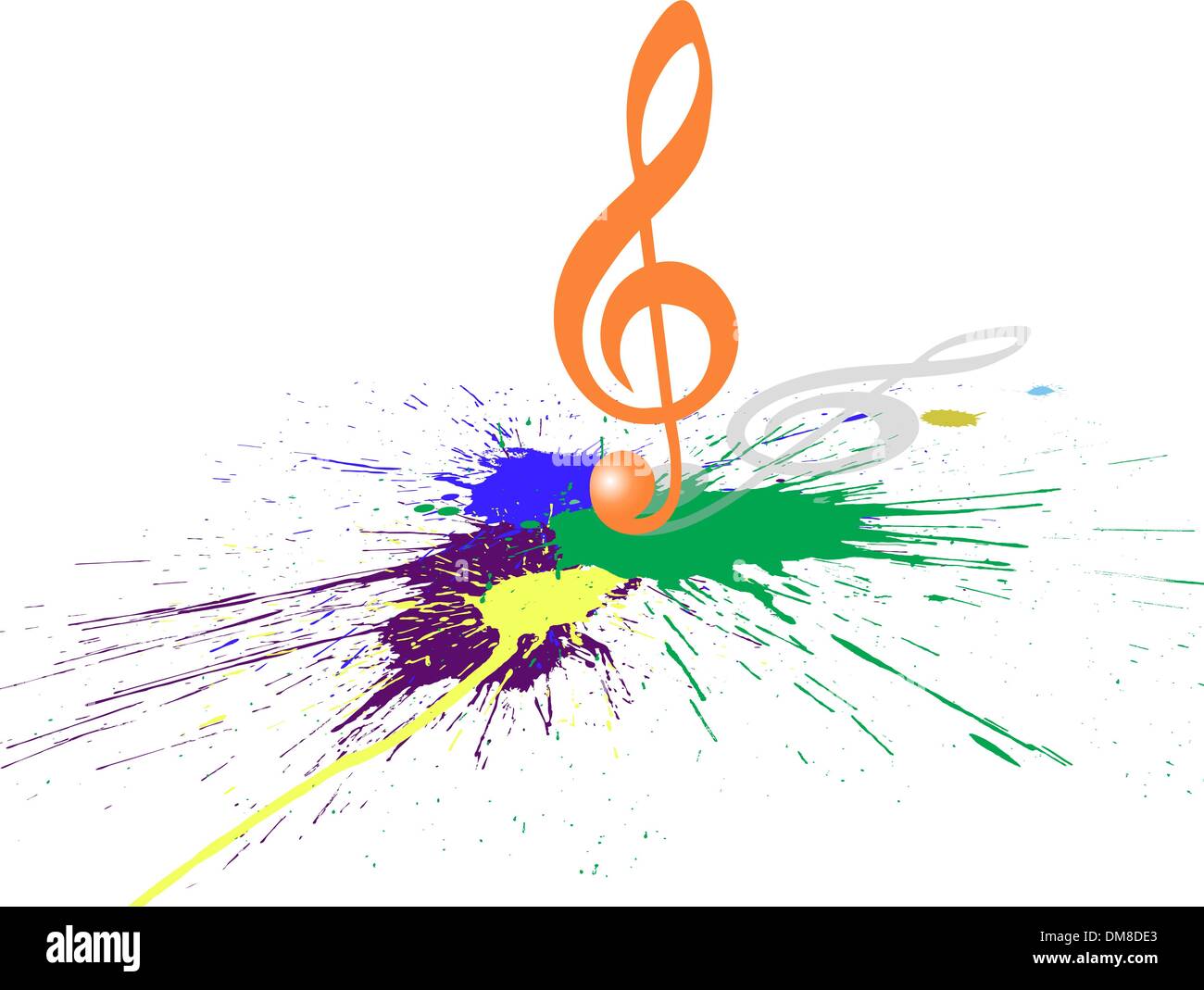 Color music notes background Cut Out Stock Images & Pictures - Alamy