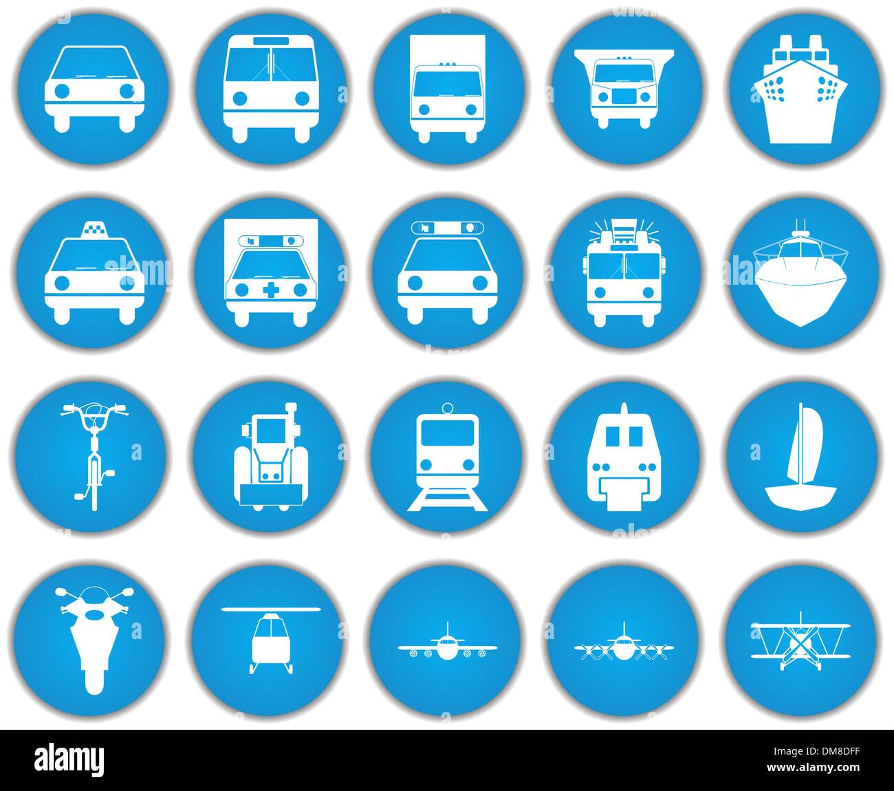 transportation icons set Stock Vector Image & Art - Alamy