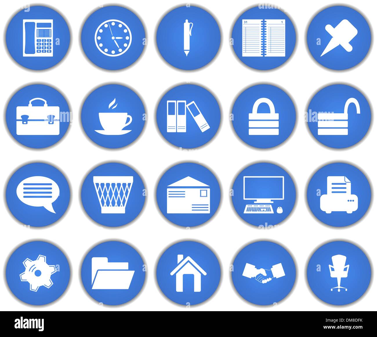 business and office icons set Stock Vector Image & Art - Alamy
