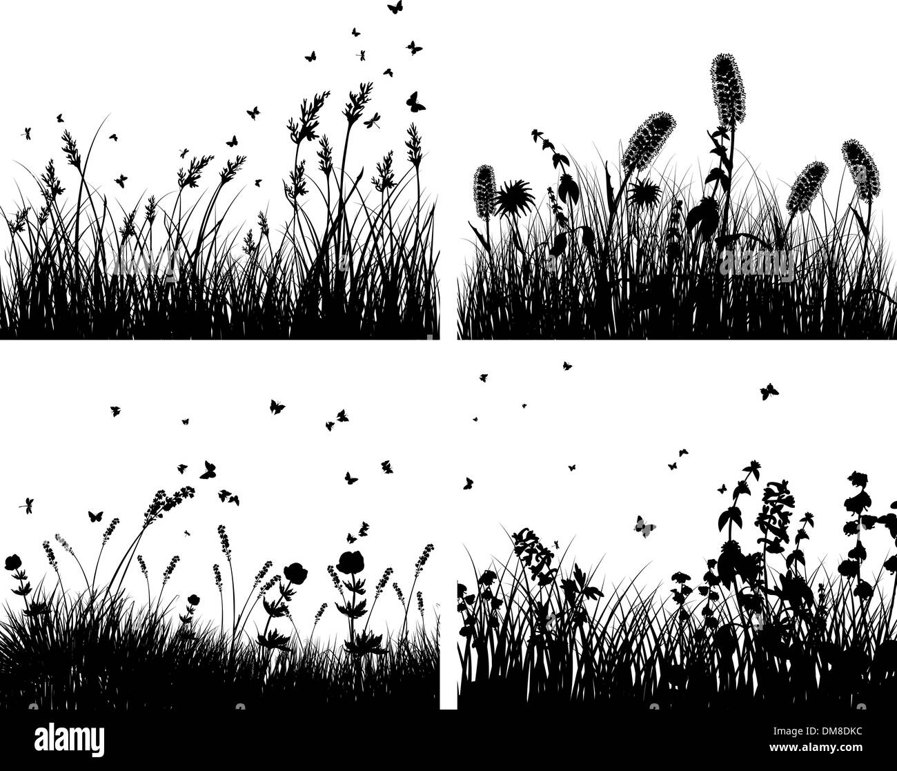 set of grass silhouettes Stock Vector Image & Art - Alamy
