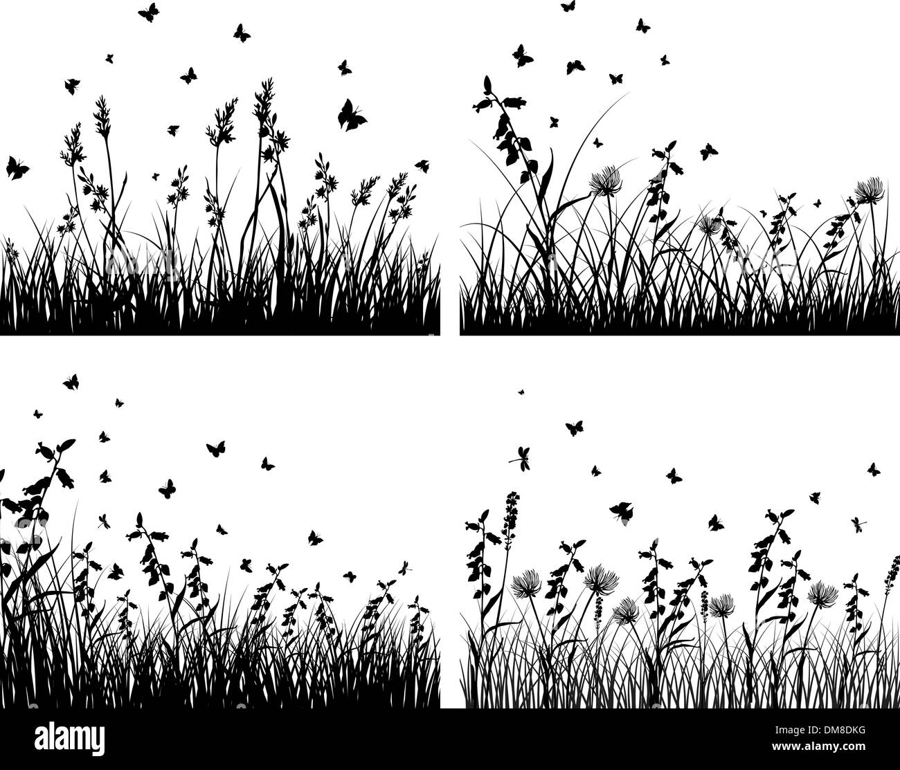 set of grass silhouettes Stock Vector Image & Art - Alamy
