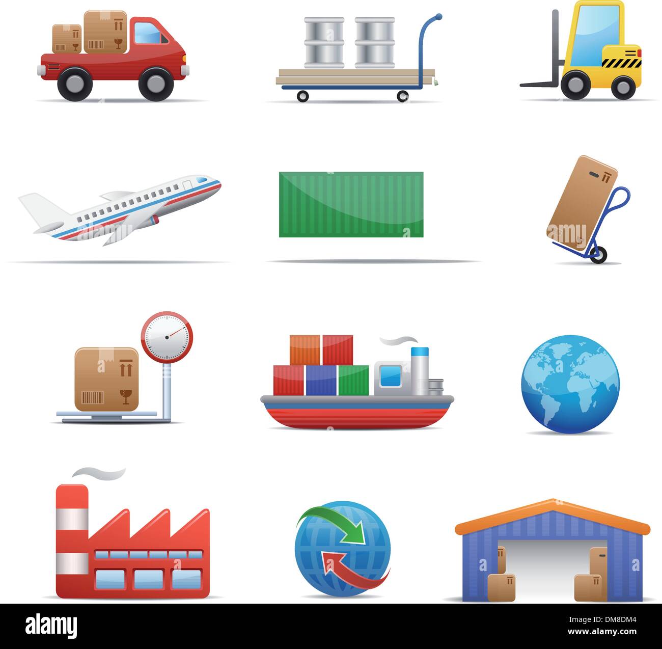 Industry & logistics Icon Set Stock Vector Image & Art - Alamy