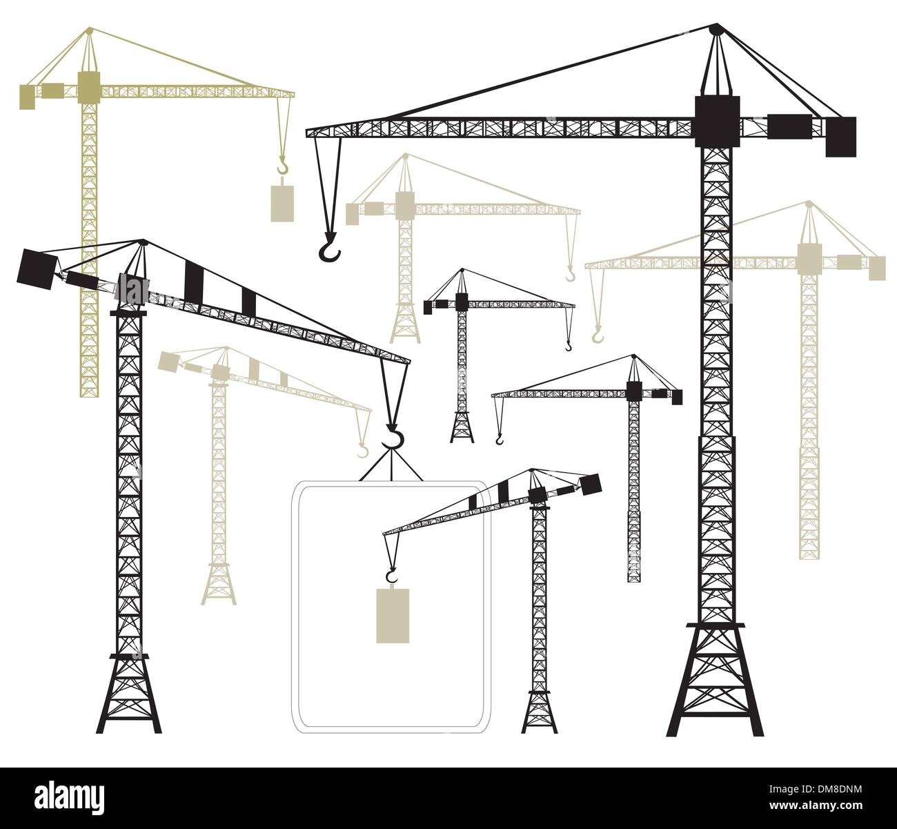 Cranes city skyline Stock Vector Images - Alamy