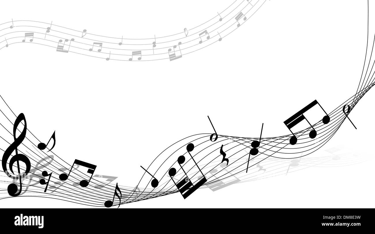 Vector illustration swirls musical notes hi-res stock photography and ...