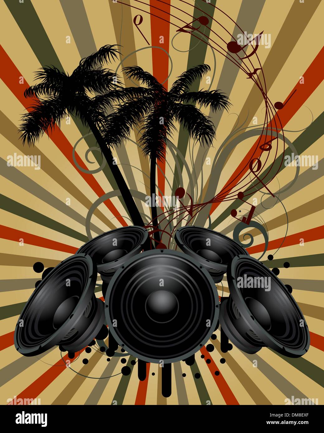 Abstract music background notes tropical hi-res stock photography and ...