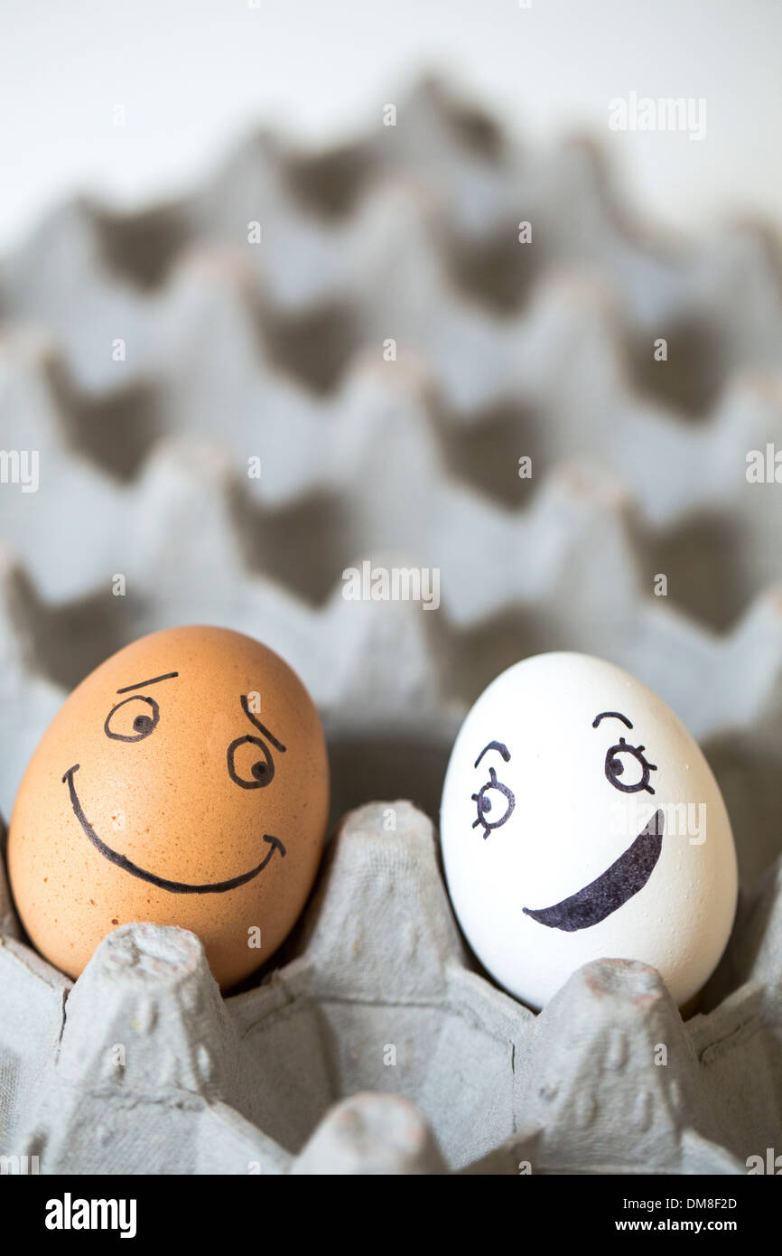 Romantic egg couple Stock Photo - Alamy