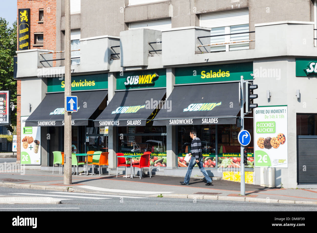 Subway fast food outlet in Dunkirk, Dunkirque, France Stock Photo - Alamy