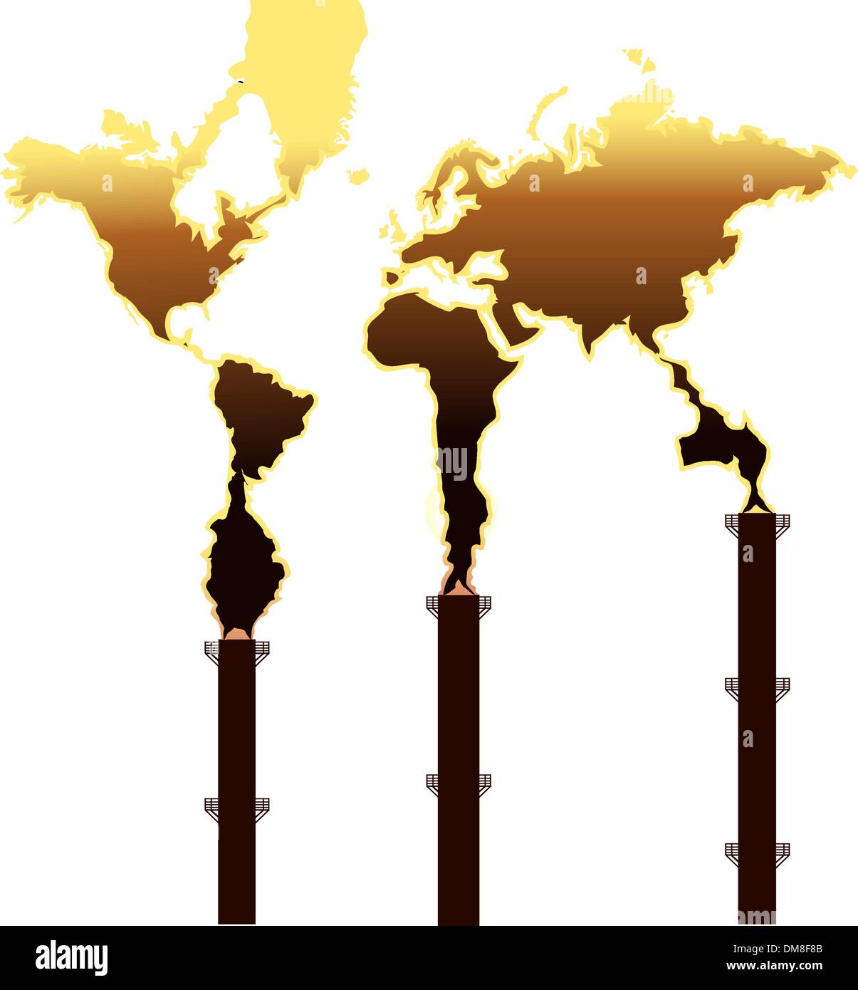 Air pollution world map Stock Vector Images - Alamy