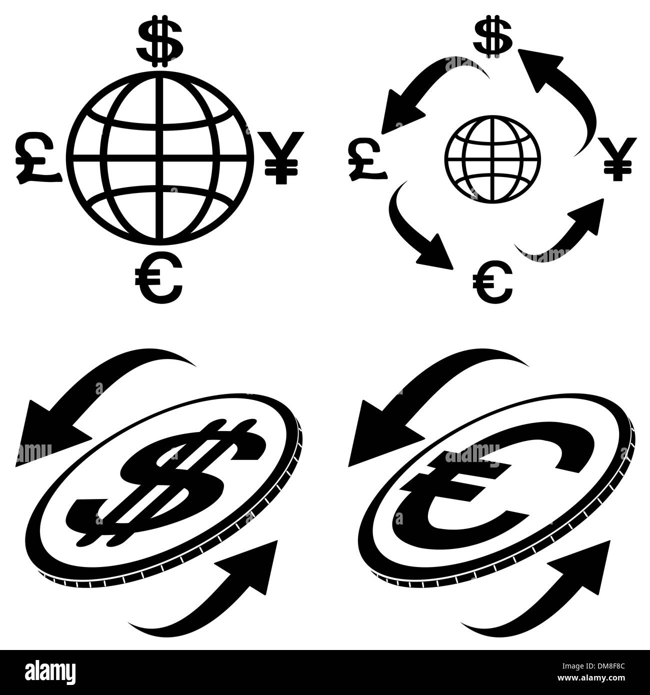Icons of financial symbols Stock Vector Image & Art - Alamy