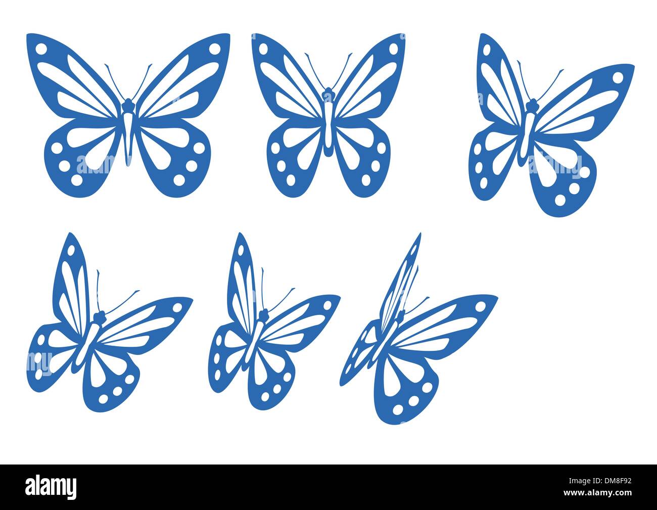 Set of butterflies Stock Vector Image & Art - Alamy