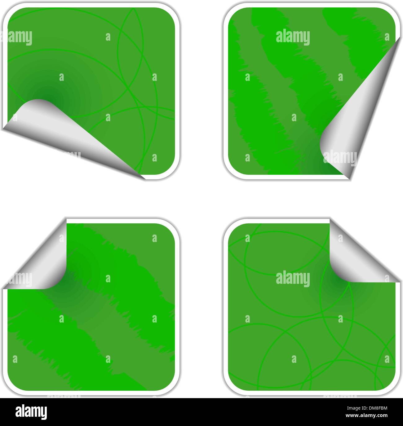 Sticky Green Labels Stock Vector Image & Art - Alamy