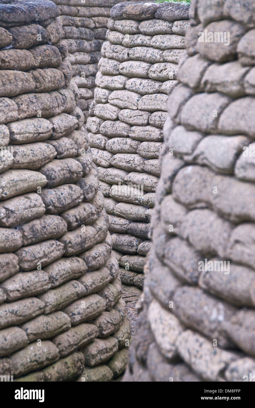 Vimy Ridge German trench sandbags Stock Photo - Alamy