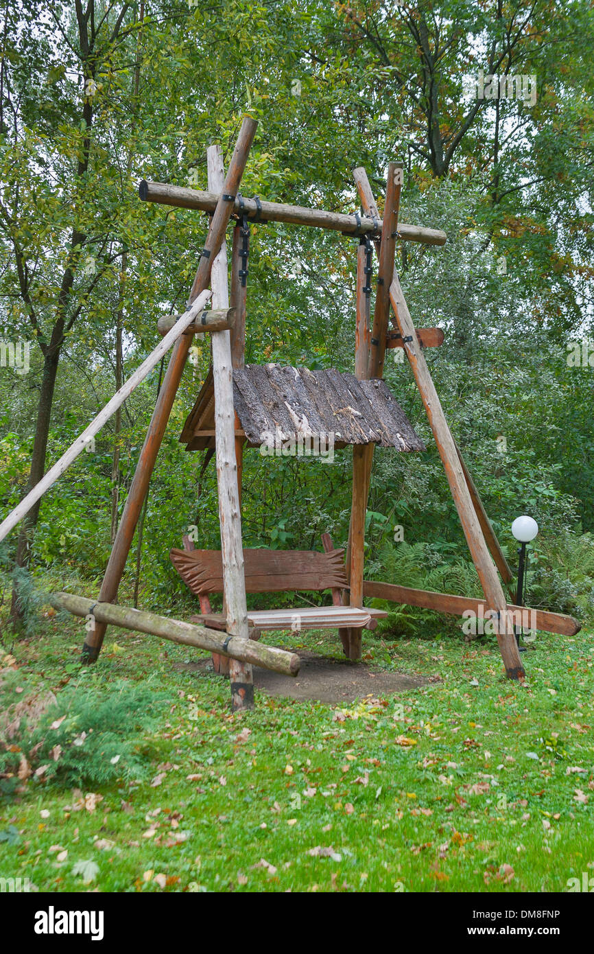 Old wooden swing hi-res stock photography and images - Alamy