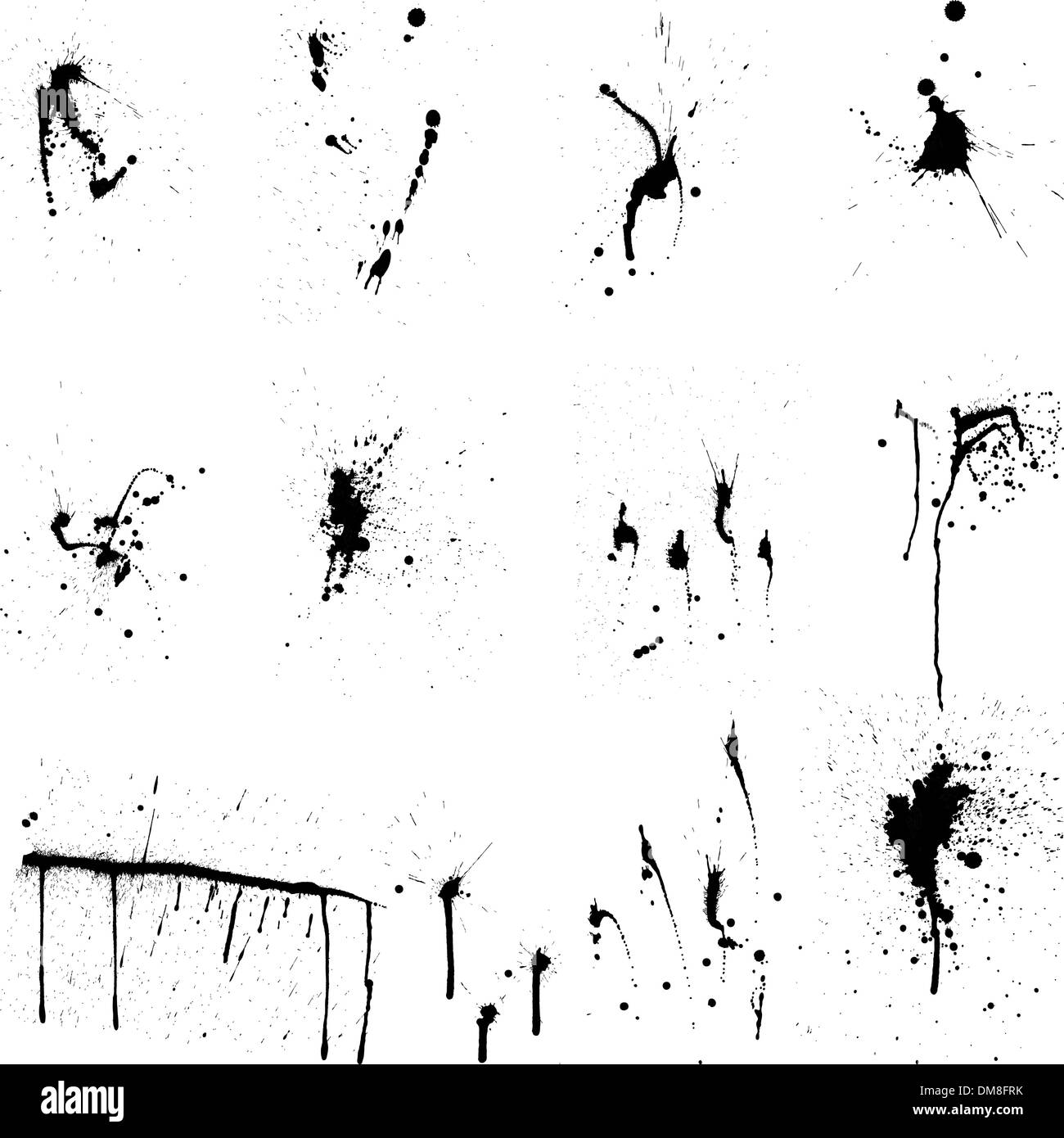 Set vector illustrations modern Black and White Stock Photos & Images ...