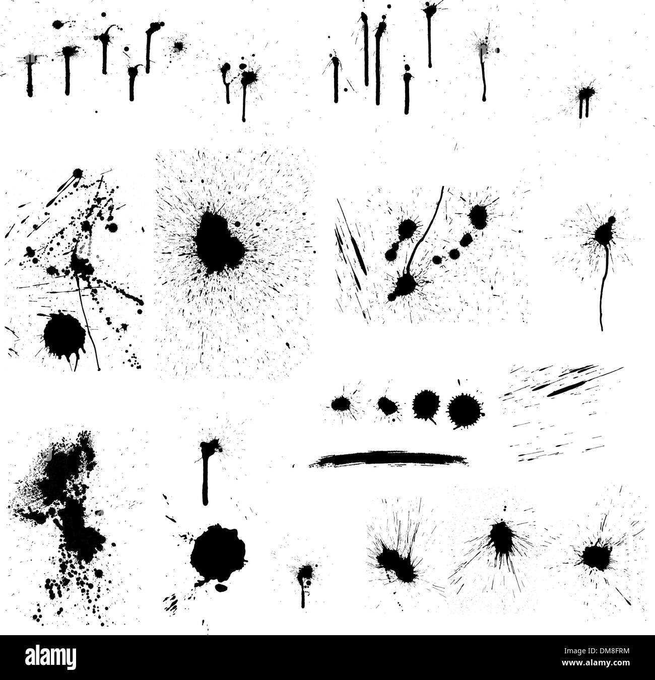 Set vector illustrations modern Black and White Stock Photos & Images ...