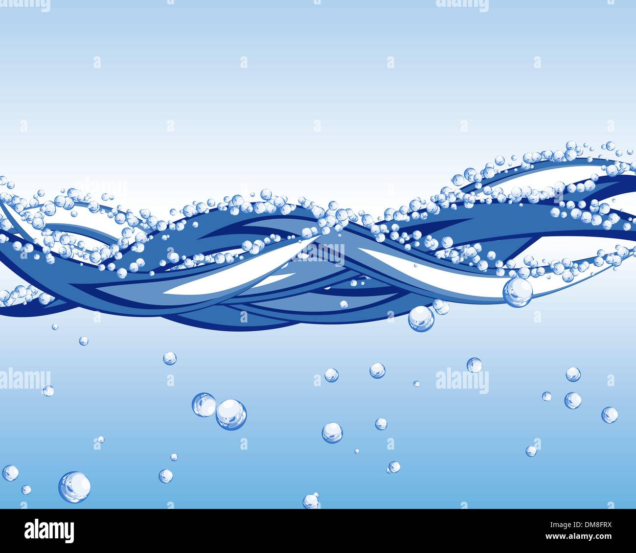 Splashes water blue background Stock Vector Images - Alamy