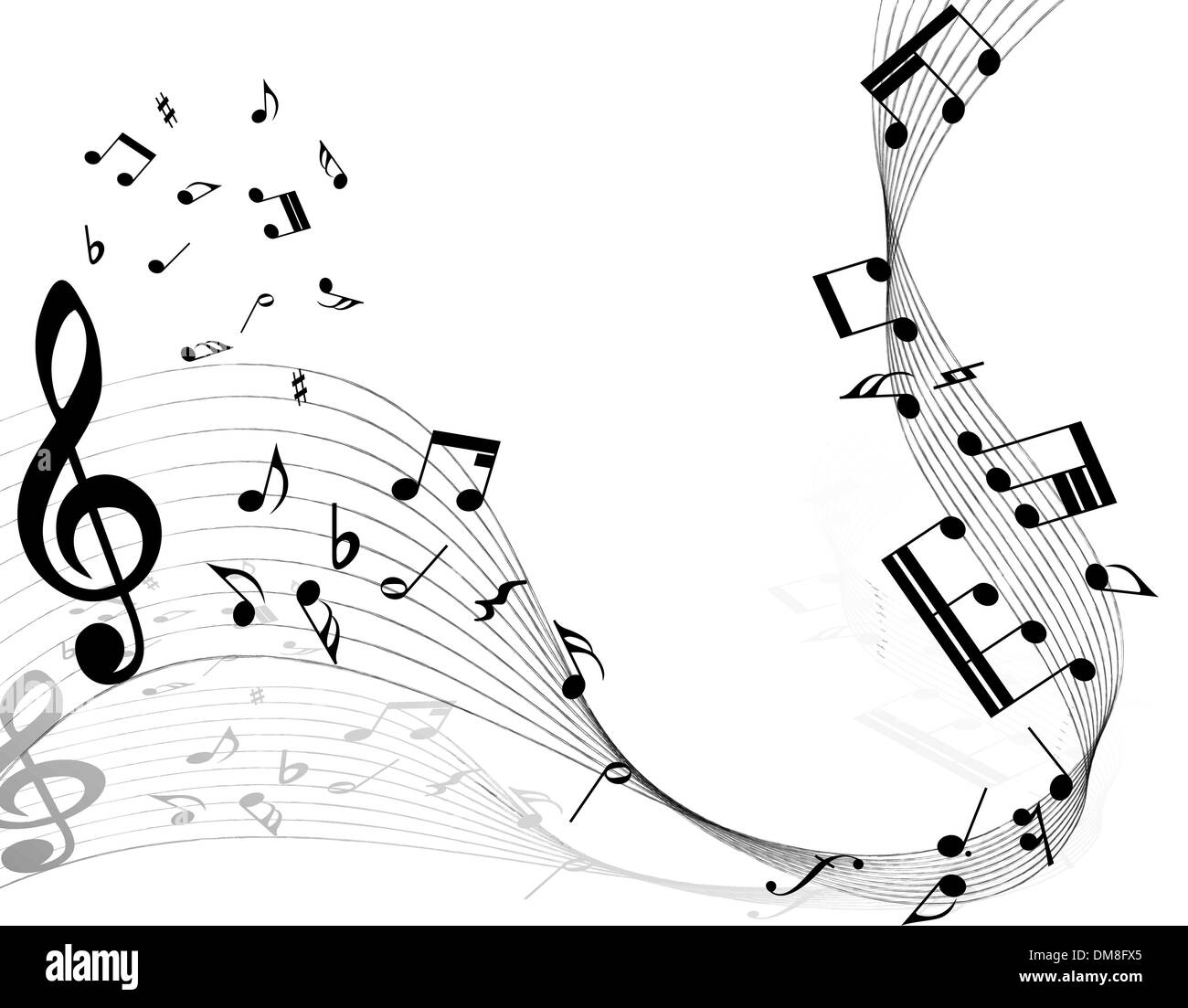 Music notes signs Cut Out Stock Images & Pictures - Alamy