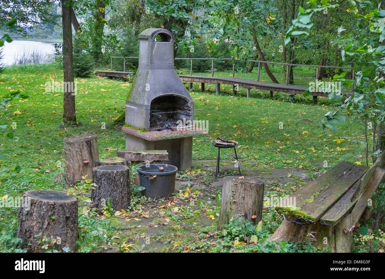 Bbq area patio hi-res stock photography and images - Alamy